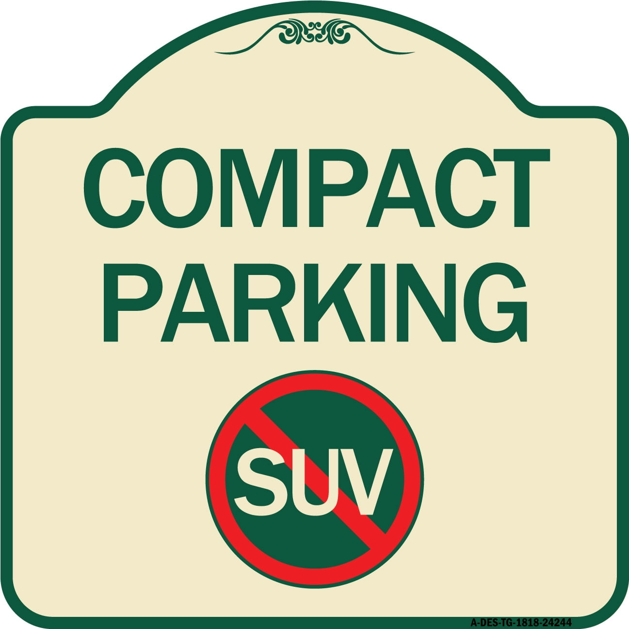 SignMission Designer Series Sign - Compact Parking (With No SUV Symbol ...
