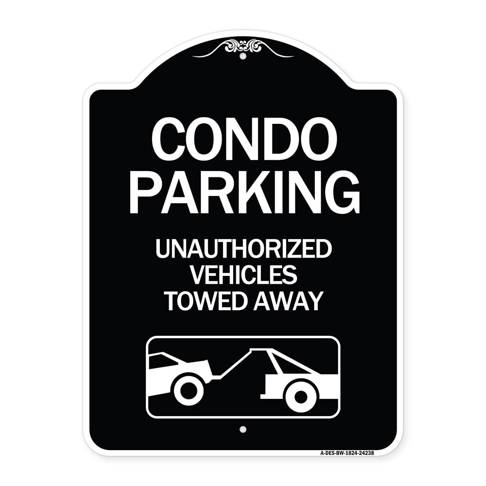 SignMission Designer Series Sign - Condo Parking - Unauthorized ...