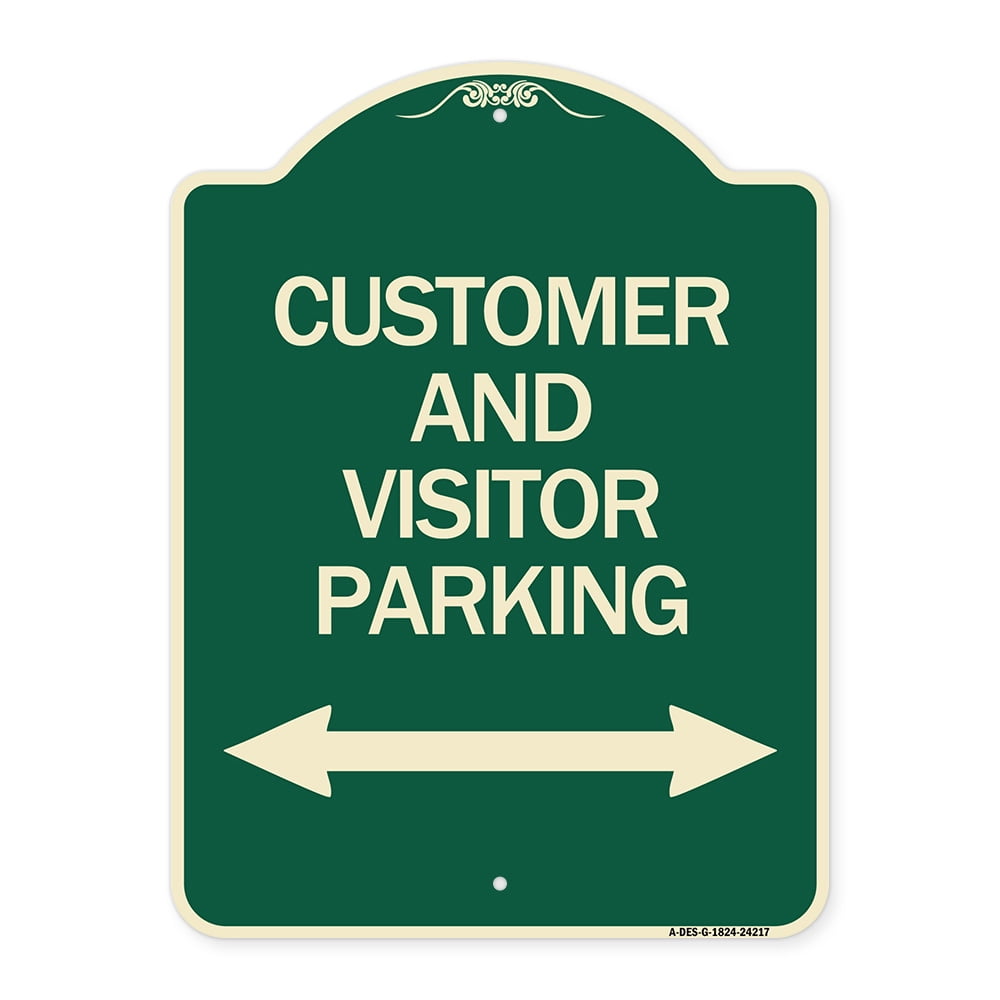 SignMission Designer Series Sign - Customer and Visitor Parking ...