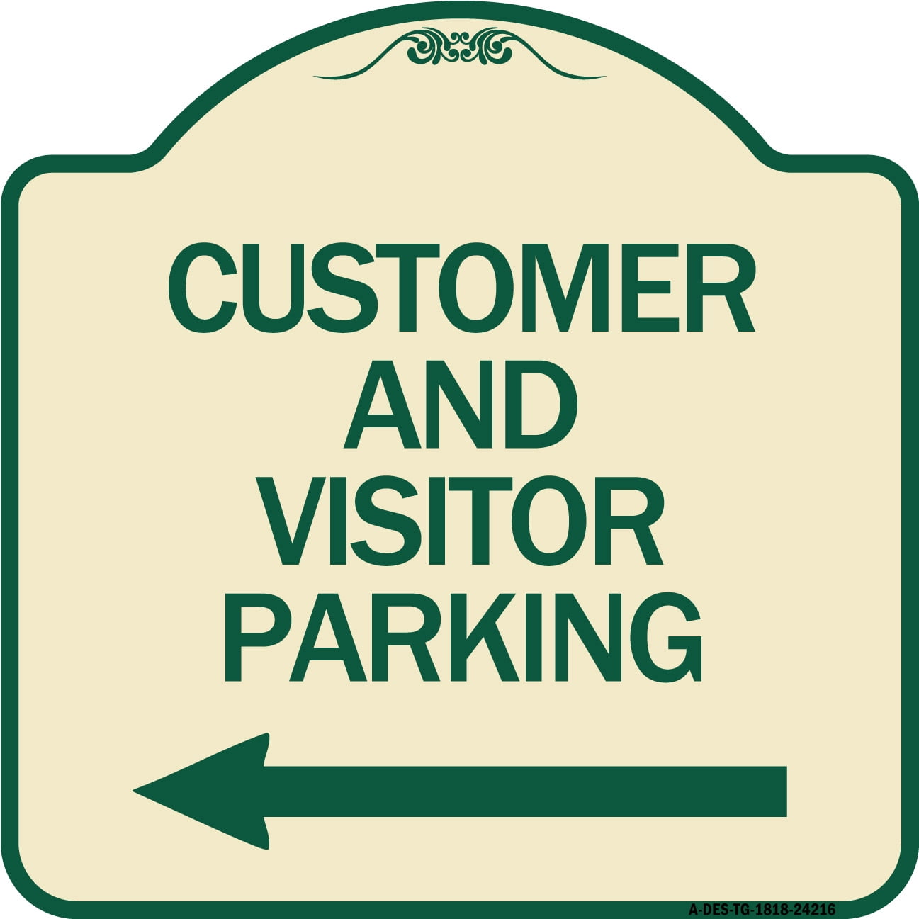 SignMission Designer Series Sign - Customer and Visitor Parking (With ...