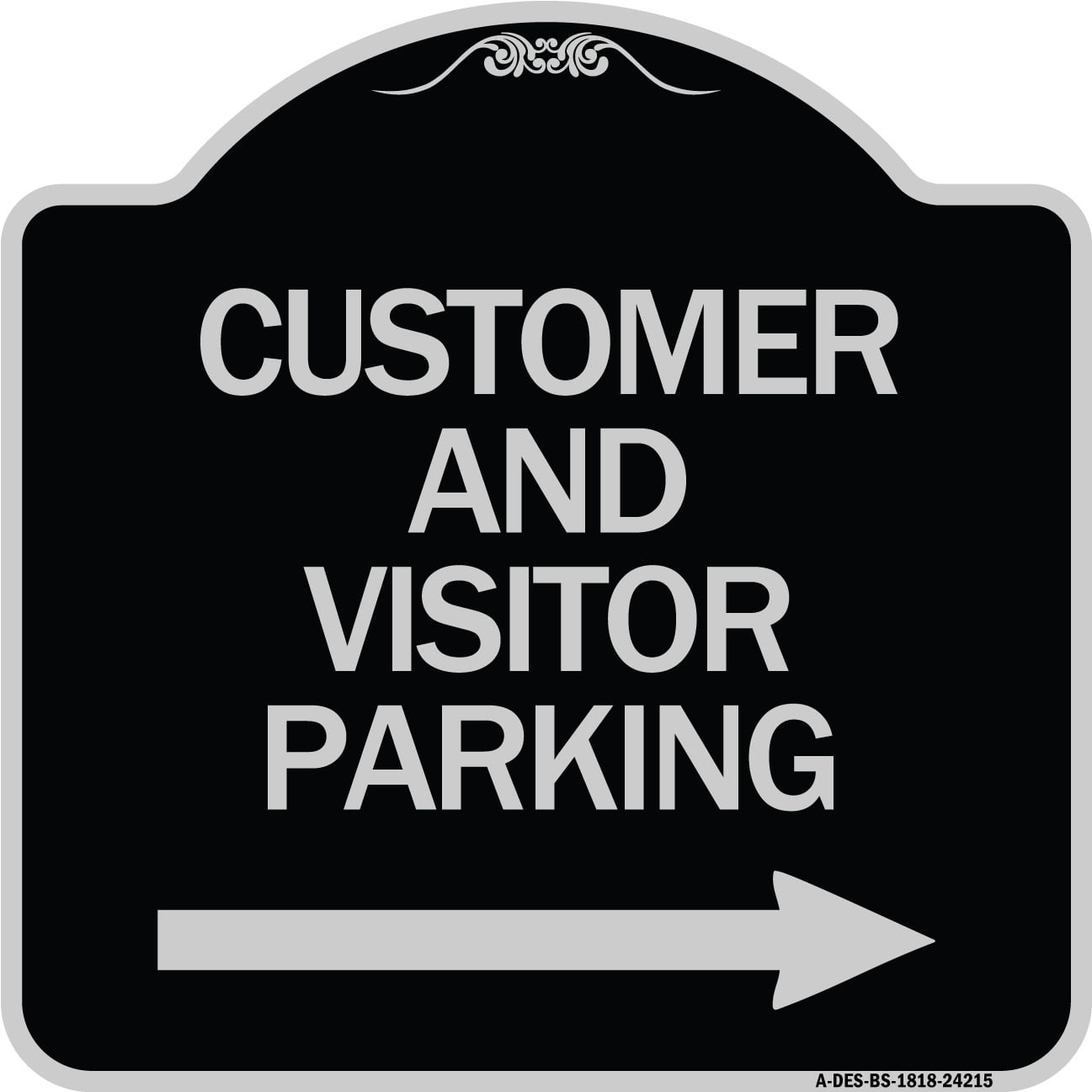 SignMission Designer Series Sign - Customer and Visitor Parking (With ...