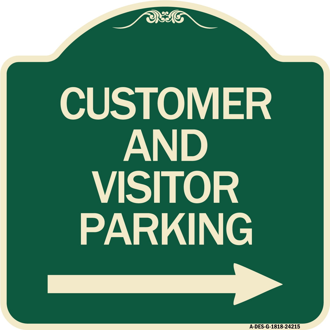 SignMission Designer Series Sign - Customer and Visitor Parking (With ...