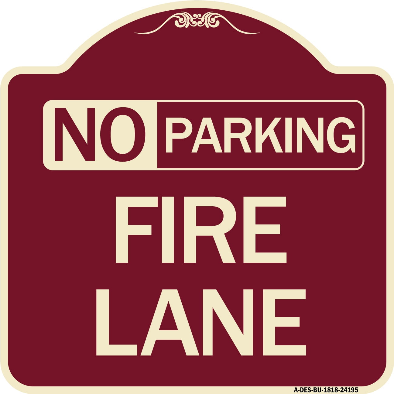 SignMission Designer Series Sign - Delaware No Parking Fire Lane ...