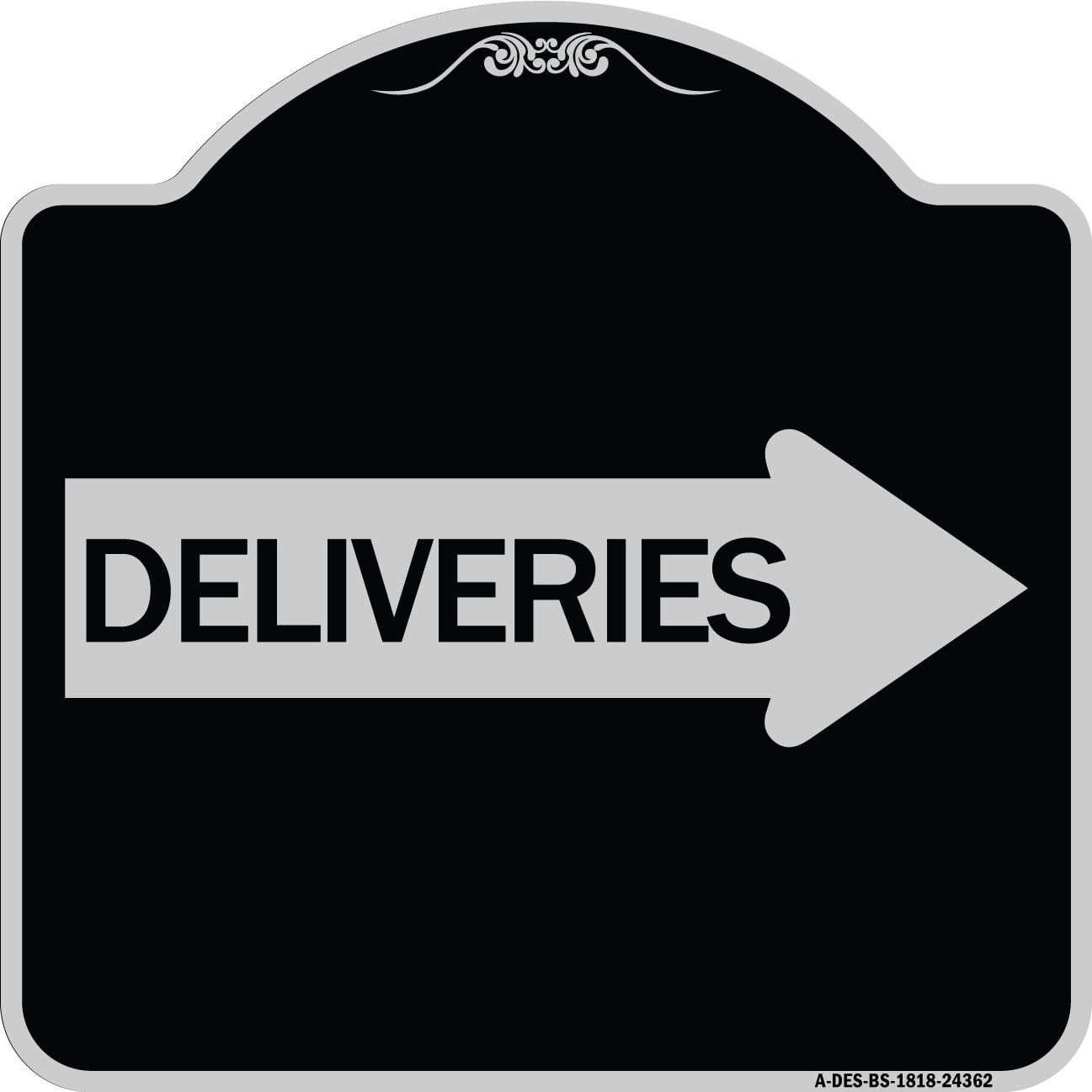 SignMission Designer Series Sign - Deliveries (With Right Arrow ...