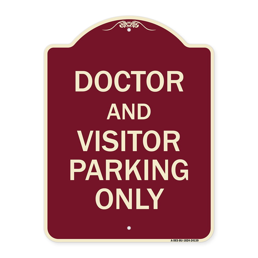 SignMission Designer Series Sign - Doctor and Visitor Parking Only Sign ...
