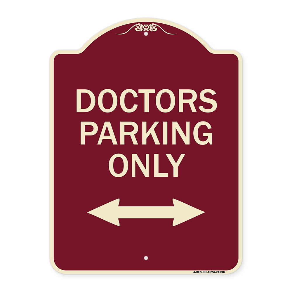SignMission Designer Series Sign - Doctors Parking Only (With ...