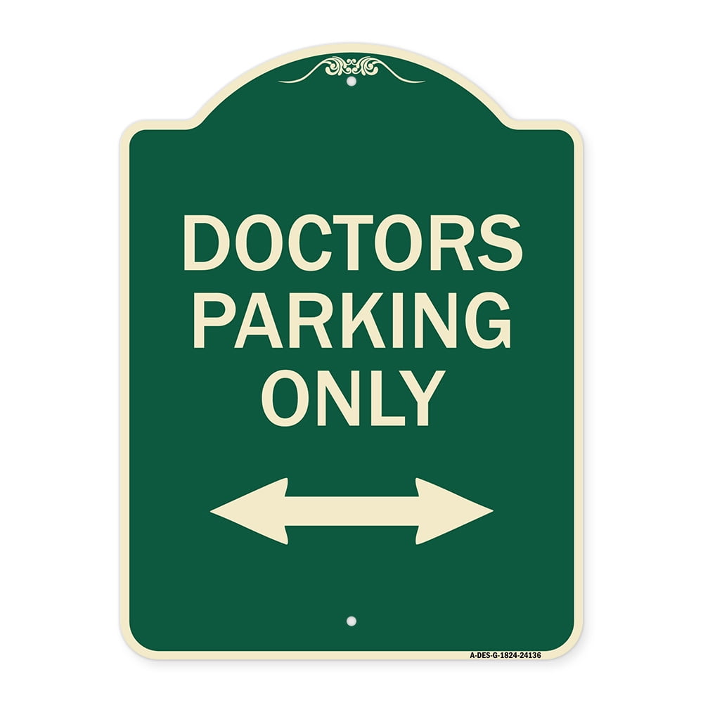 SignMission Designer Series Sign - Doctors Parking Only (With ...