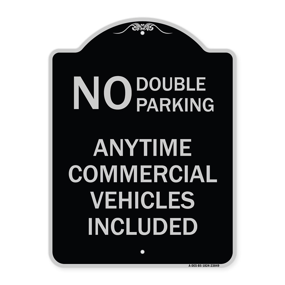 SignMission Designer Series Sign - No Double Parking Anytime Commercial ...