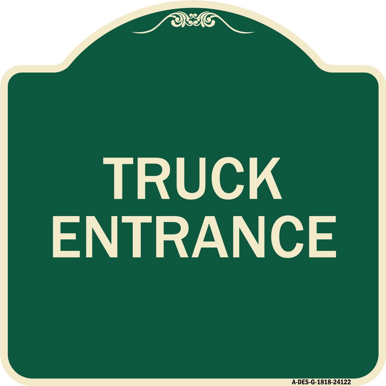 SignMission Designer Series Sign - Driveway Sign Truck Entrance | Green ...