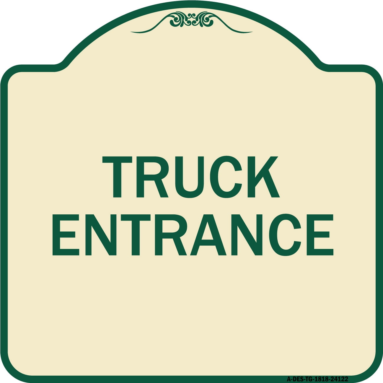 SignMission Designer Series Sign - Driveway Sign Truck Entrance | Tan ...