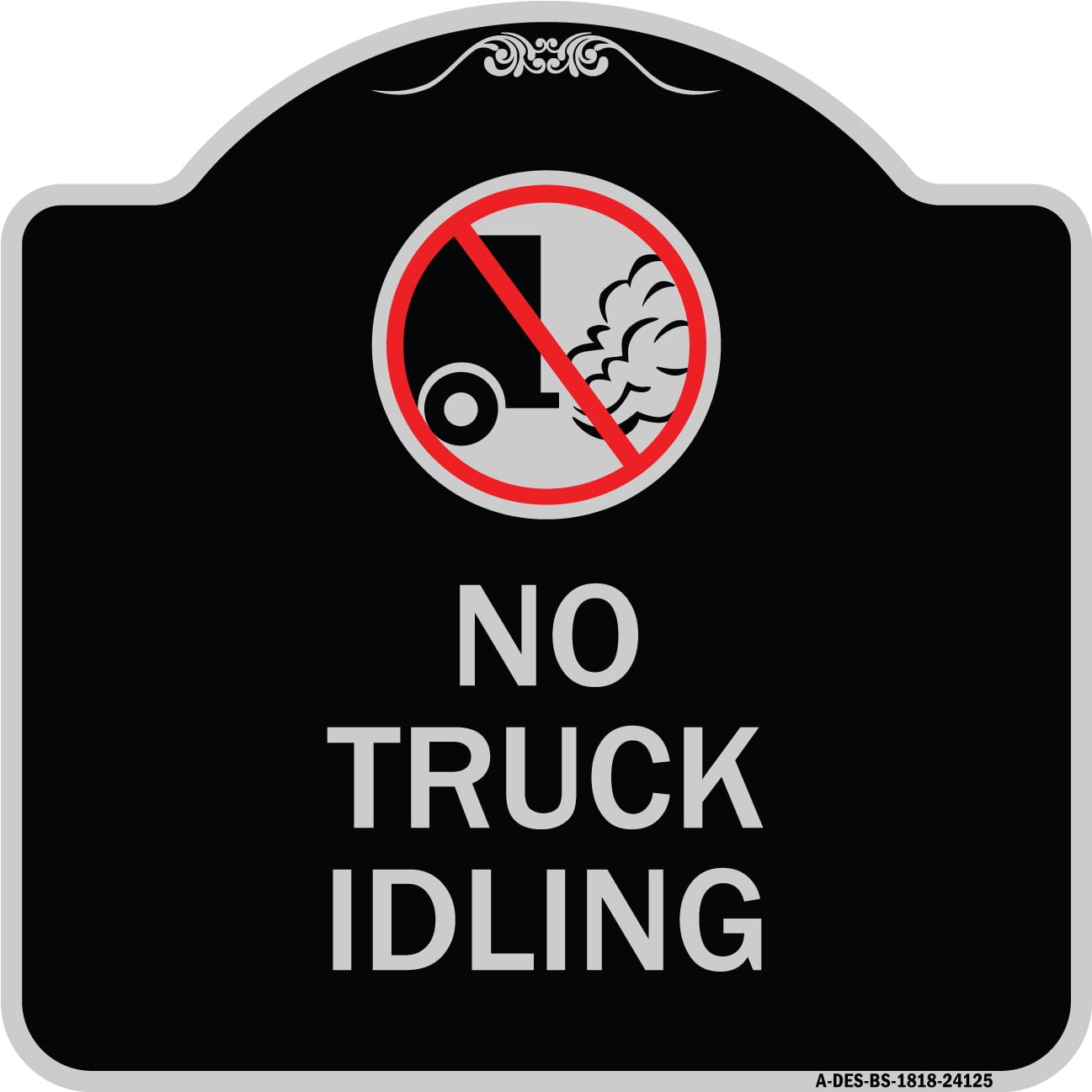 SignMission Designer Series Sign - Driveway Sign No Truck Idling with ...