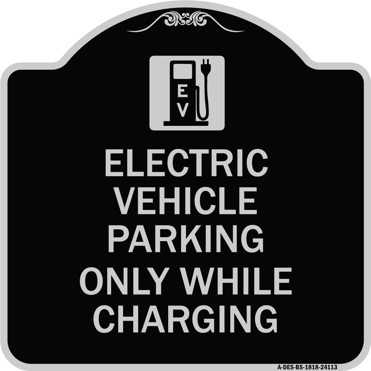 SignMission Designer Series Sign - Electric Vehicle Parking Only While ...