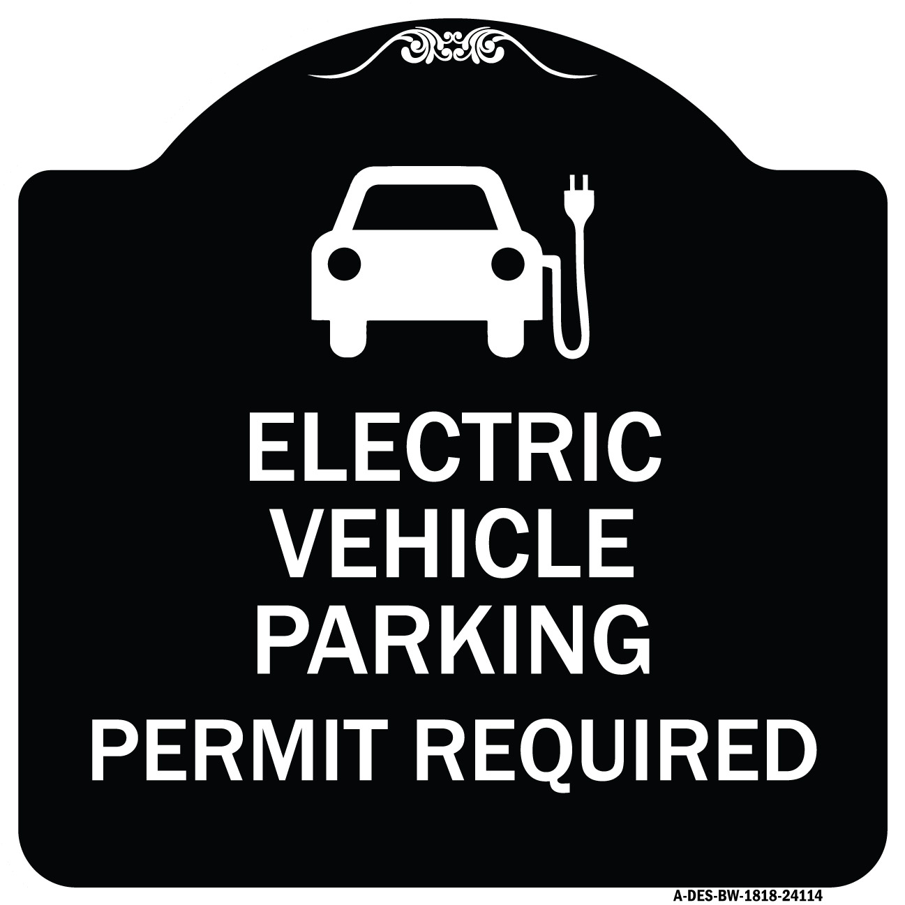 SignMission Designer Series Sign - Electric Vehicle Parking Permit ...