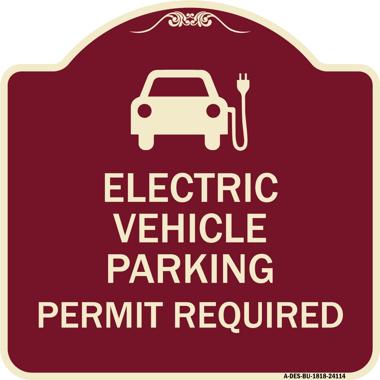 SignMission Designer Series Sign - Electric Vehicle Parking Permit ...