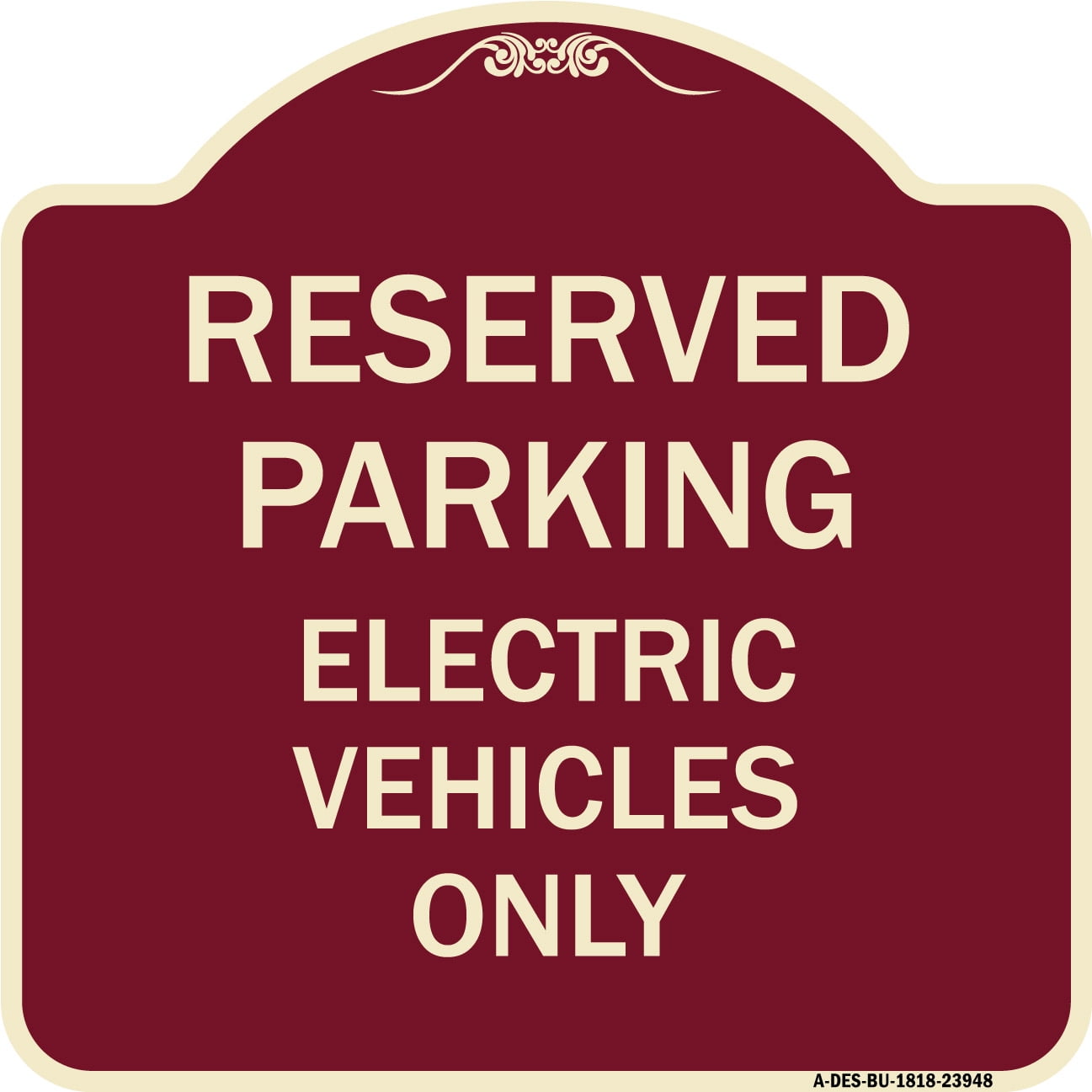 SignMission Designer Series Sign - For Electrical Cars Reserved Parking ...