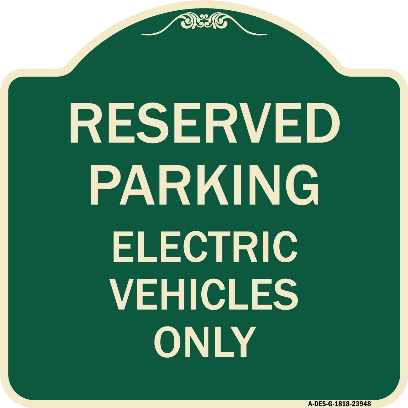 SignMission Designer Series Sign - For Electrical Cars Reserved Parking ...