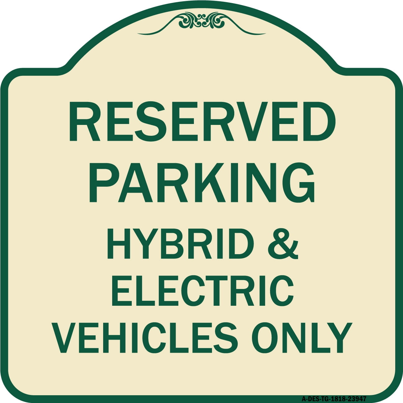 SignMission Designer Series Sign - For Electrical Cars Reserved Parking ...