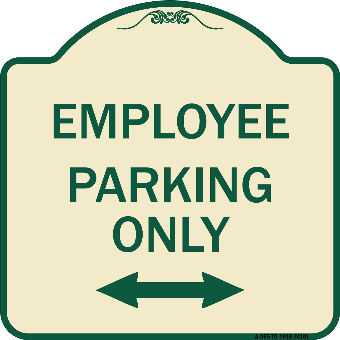 SignMission Designer Series Sign - Employee Parking Only (With Bi ...