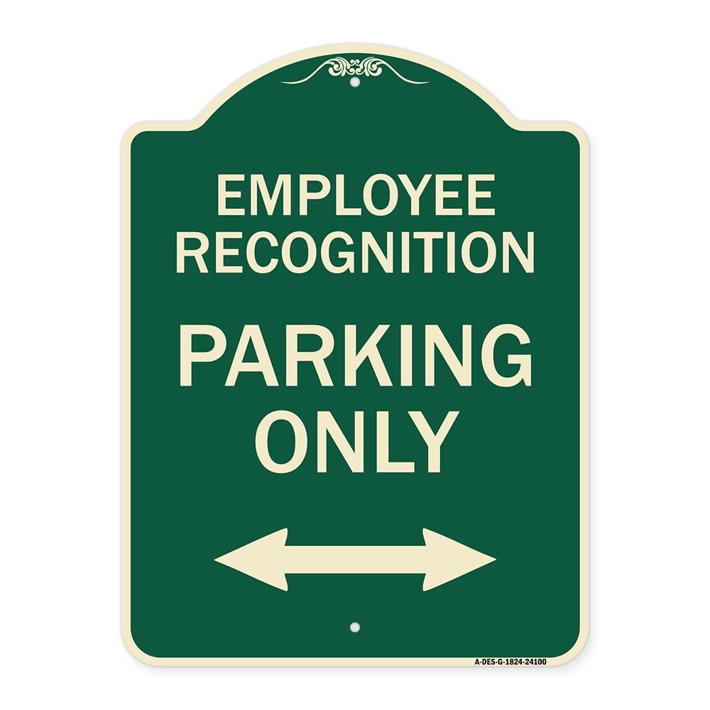 SignMission Designer Series Sign - Employee Recognition Parking Only ...