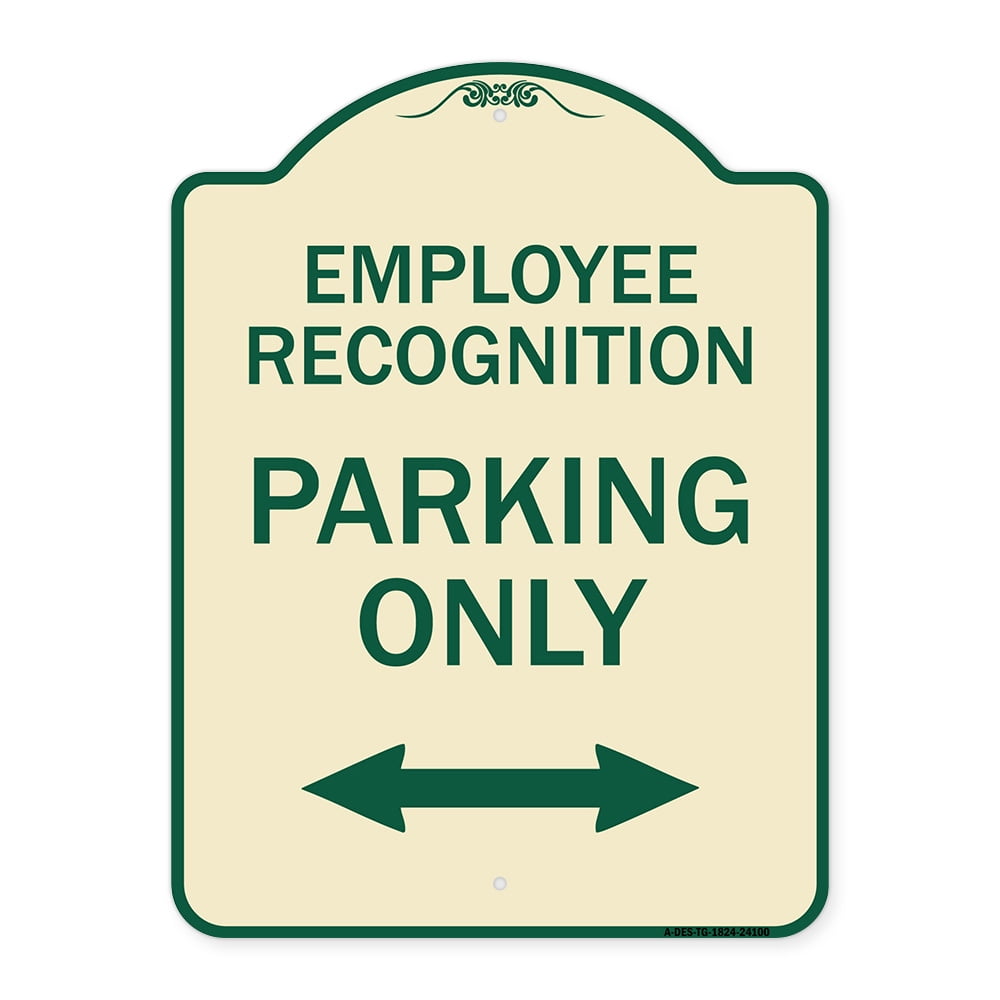SignMission Designer Series Sign - Employee Recognition Parking Only ...