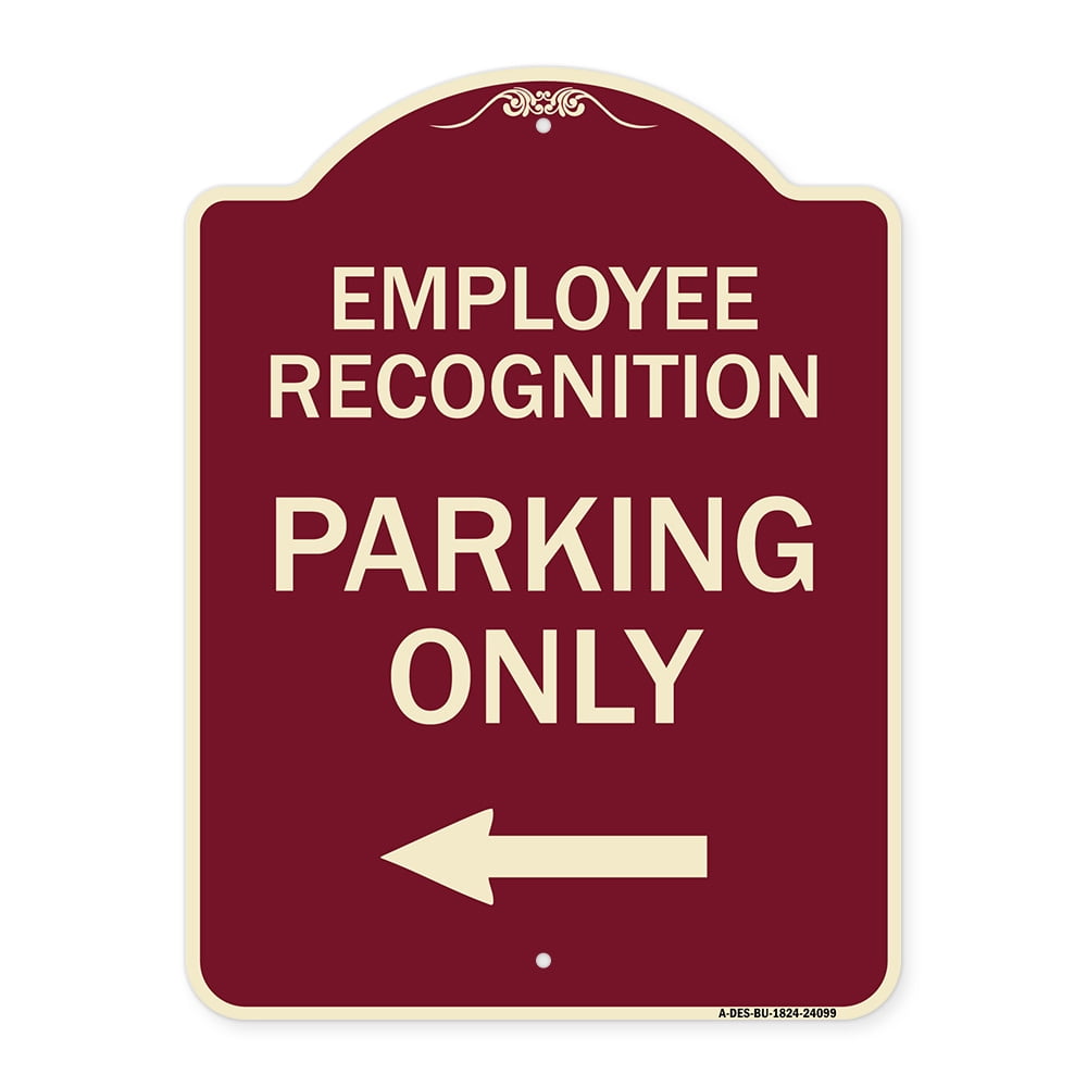 SignMission Designer Series Sign - Employee Recognition Parking Only ...