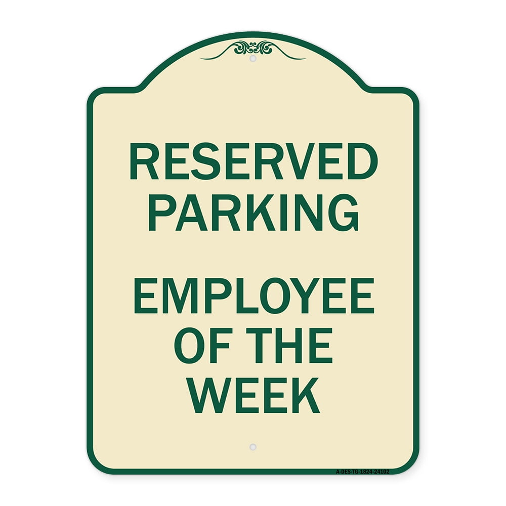 SignMission Designer Series Sign - Employee of the Week | Tan & Green ...