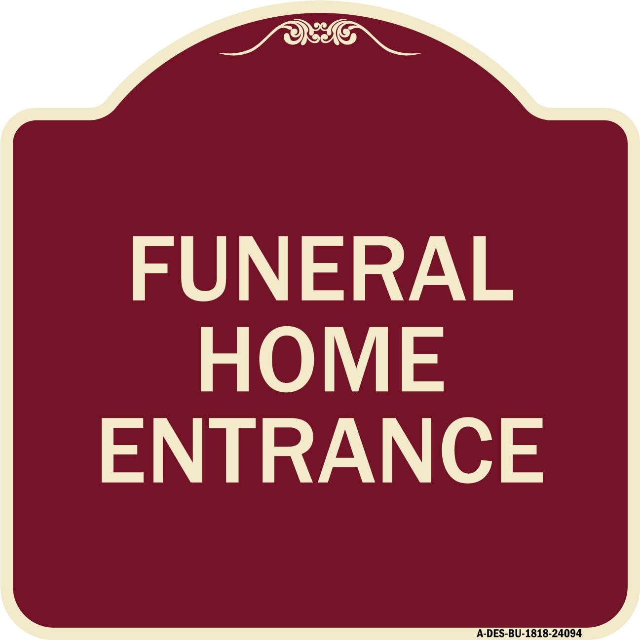 SignMission Designer Series Sign - Entrance Sign Funeral Home Entrance ...