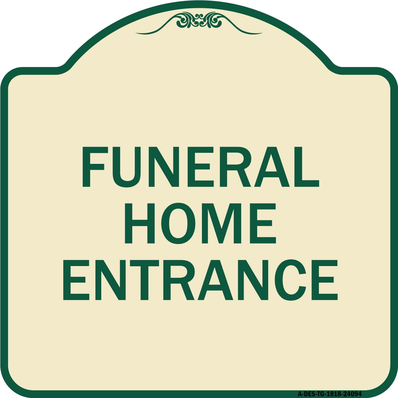 SignMission Designer Series Sign - Entrance Sign Funeral Home Entrance ...