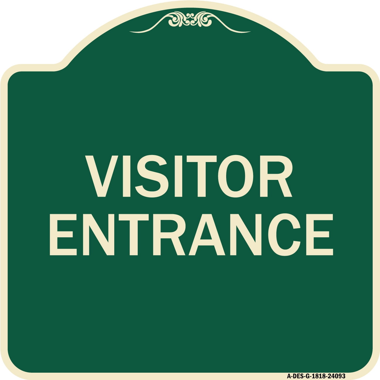 SignMission Designer Series Sign - Entrance Sign Visitor Entrance ...