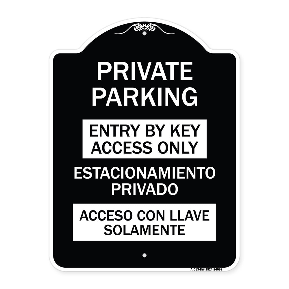 SignMission Designer Series Sign - Entry by Key Access Only ...