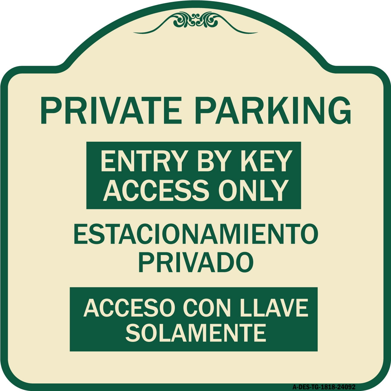 SignMission Designer Series Sign - Entry by Key Access Only ...