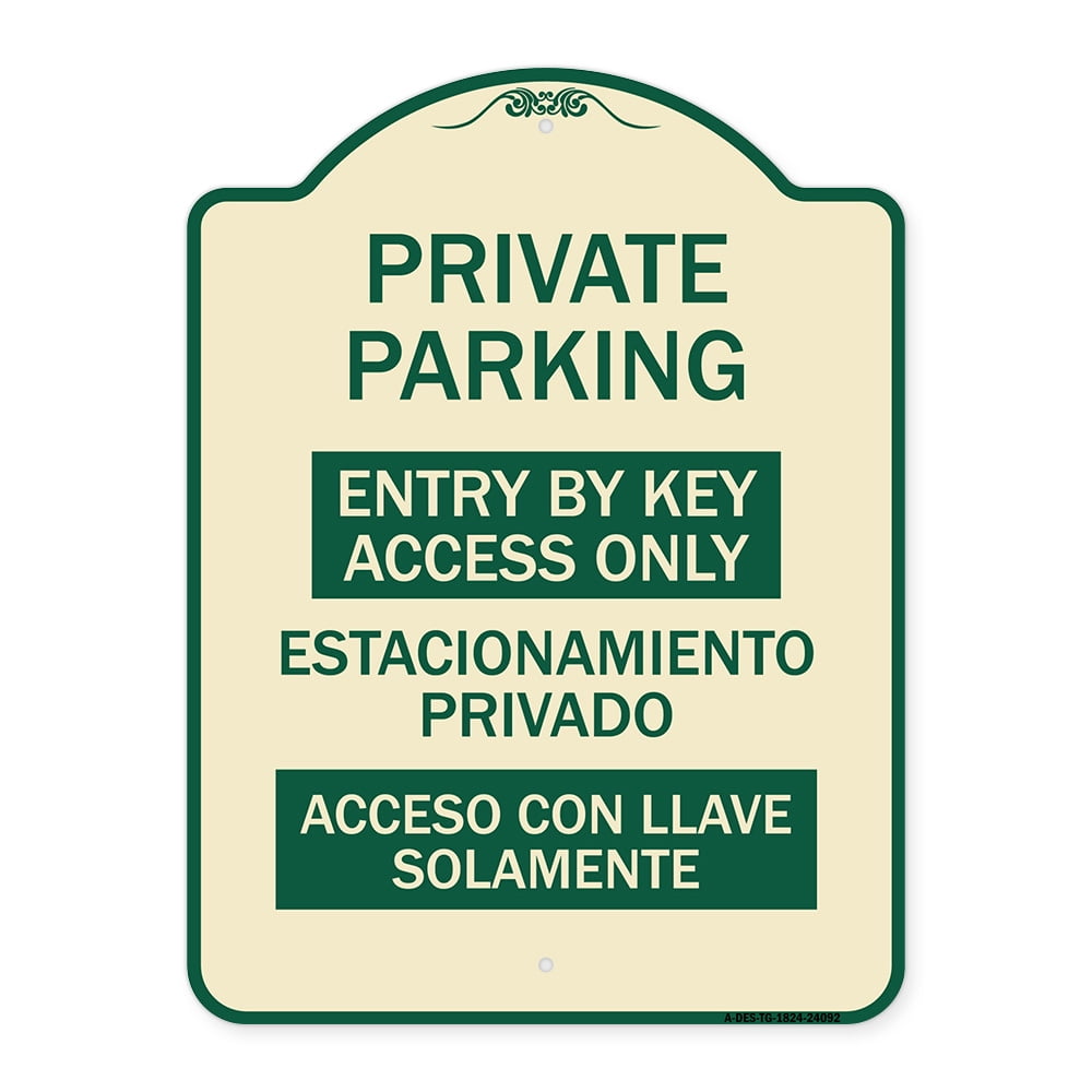 SignMission Designer Series Sign - Entry by Key Access Only ...