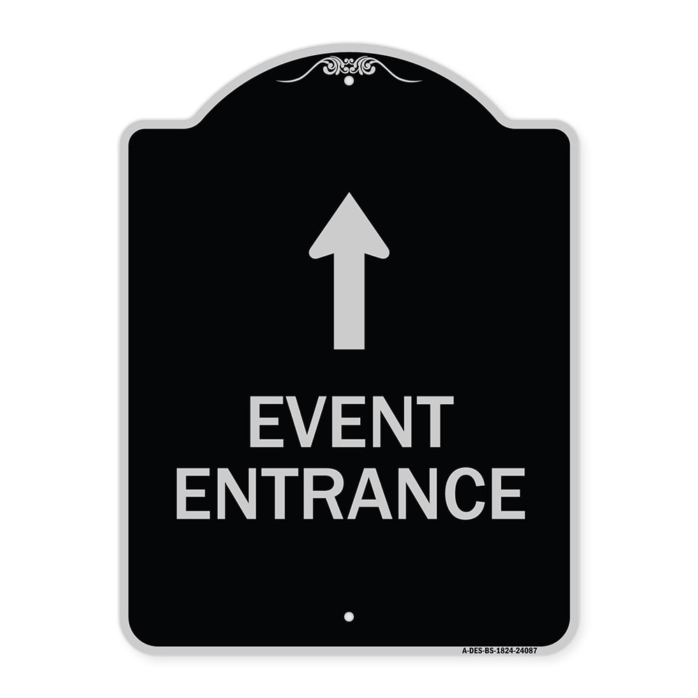 SignMission Designer Series Sign - Event Entrance (With Up Arrow ...