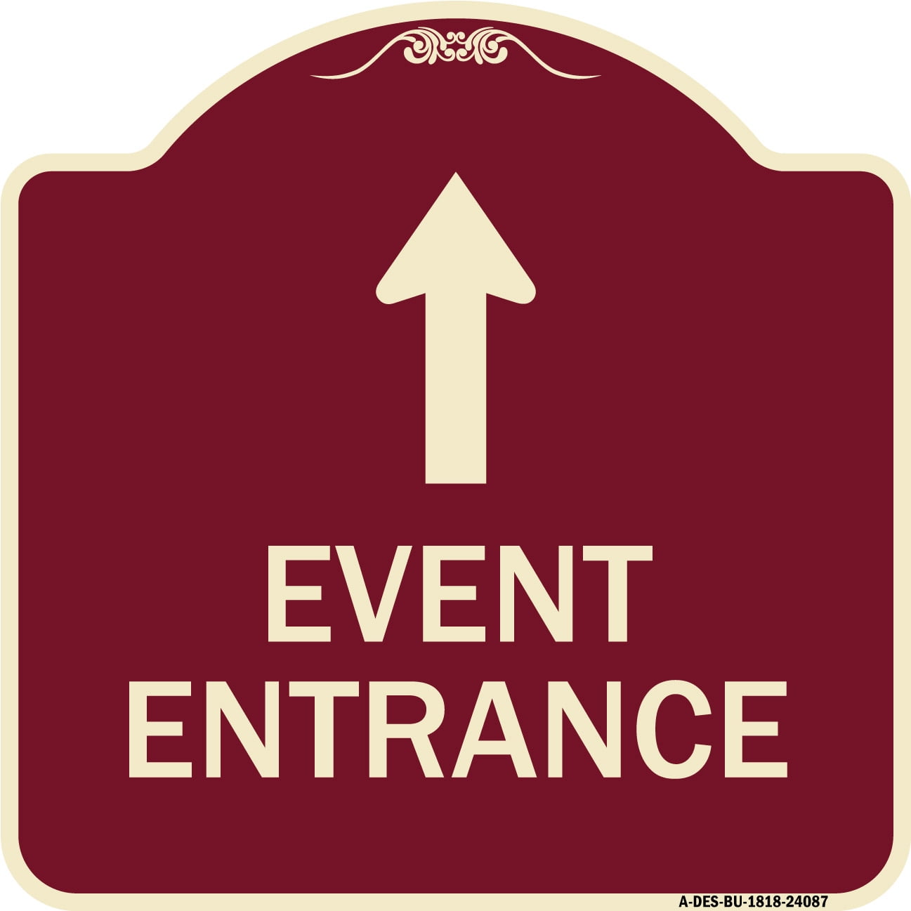 SignMission Designer Series Sign - Event Entrance (With Up Arrow ...