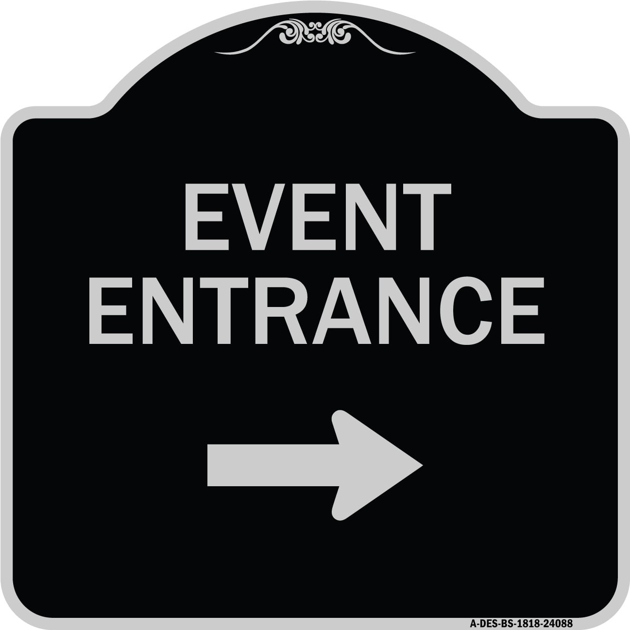 SignMission Designer Series Sign - Event Entrance (With Right Arrow ...