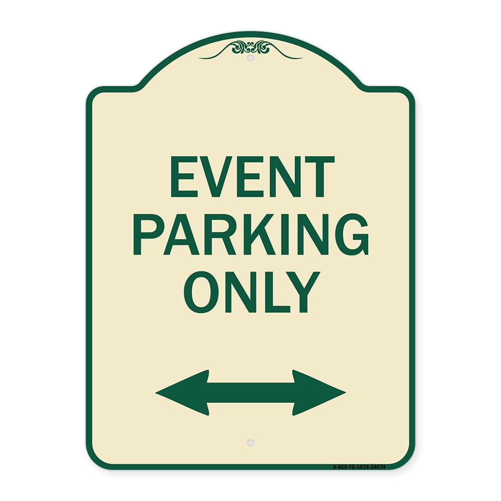 SignMission Designer Series Sign - Event Parking Only (With ...