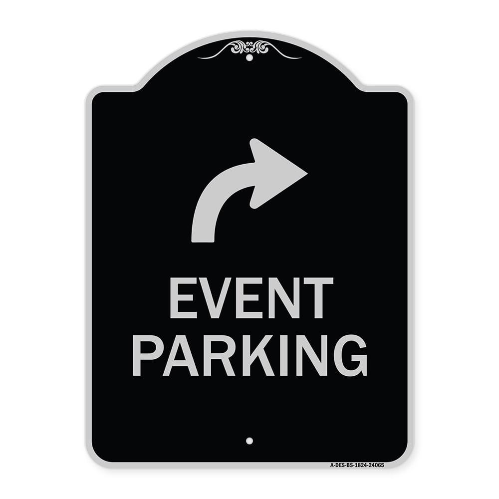 SignMission Designer Series Sign - Event Parking Only (With Upper Right ...
