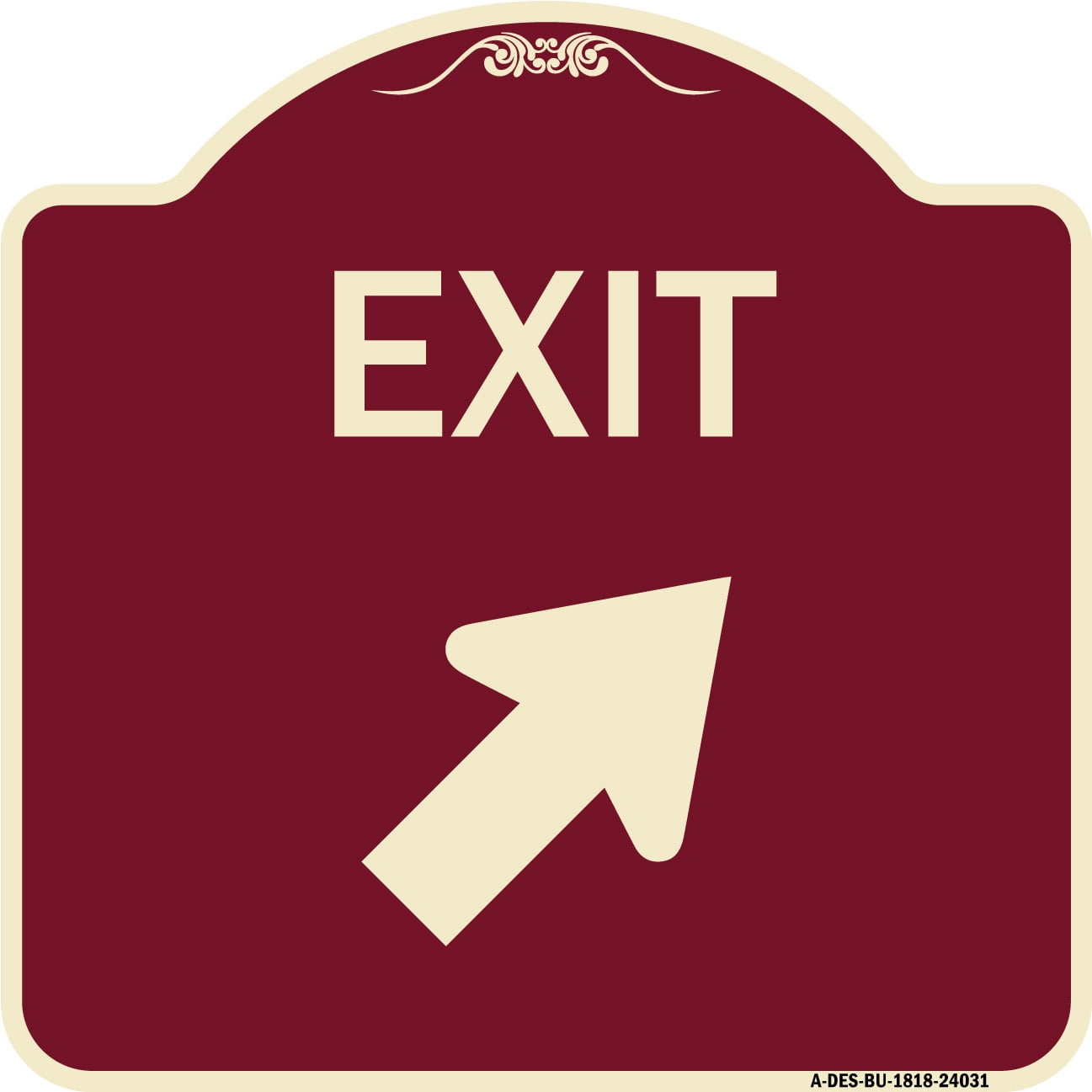 SignMission Designer Series Sign - Exit Sign Exit with Right Arrow ...