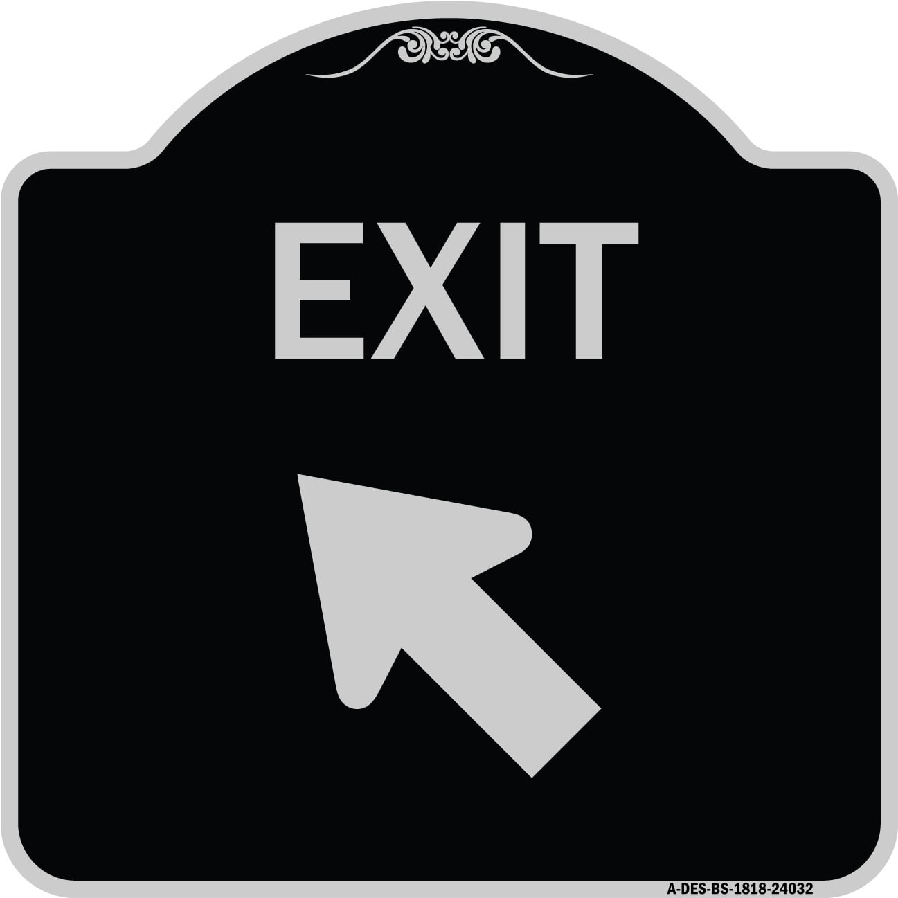 SignMission Designer Series Sign - Exit Sign Exit with Left Arrow ...