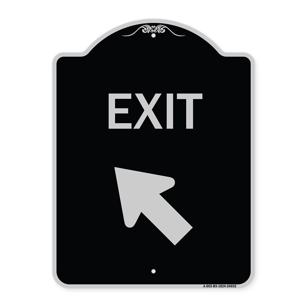 SignMission Designer Series Sign - Exit Sign Exit with Left Arrow ...