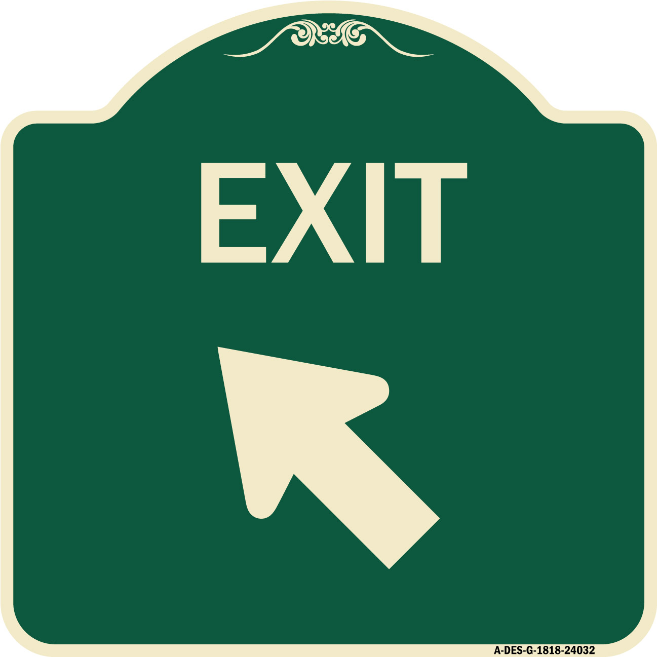 SignMission Designer Series Sign - Exit Sign Exit with Left Arrow ...