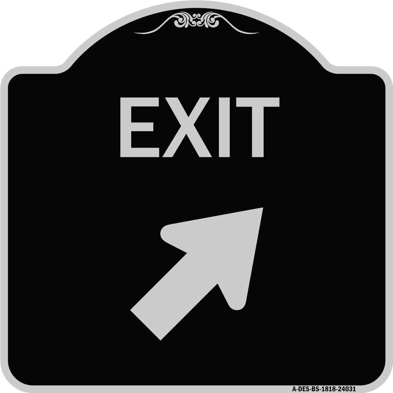 SignMission Designer Series Sign - Exit Sign Exit with Right Arrow ...