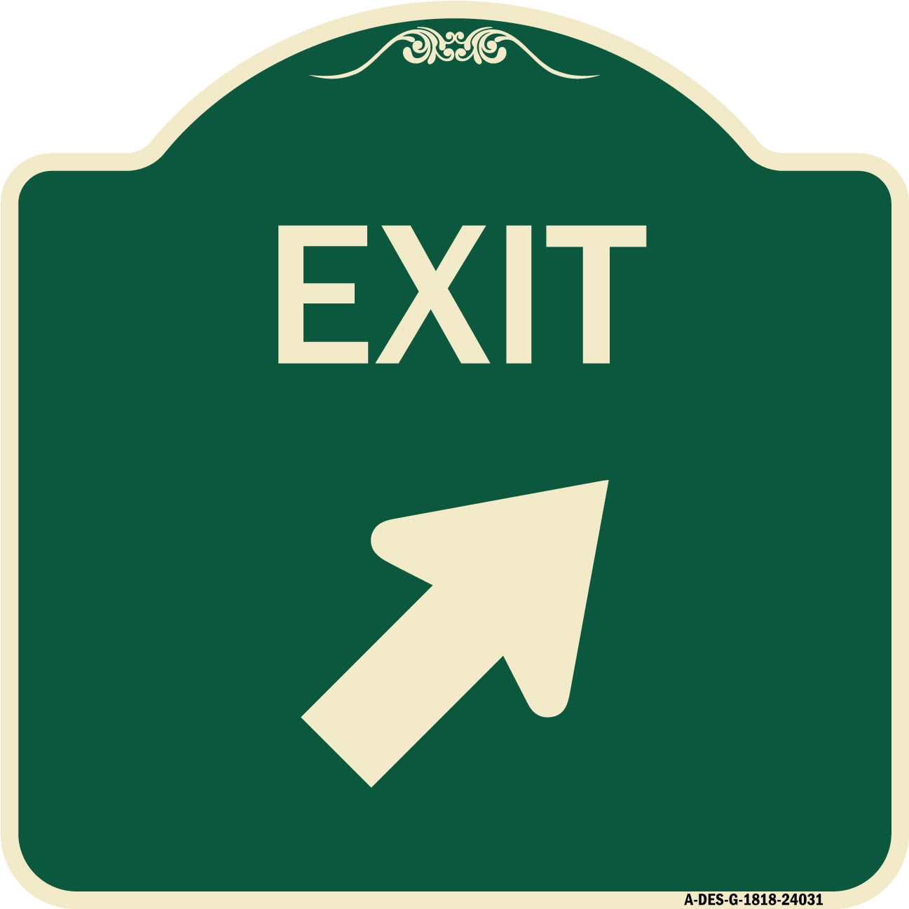 SignMission Designer Series Sign - Exit Sign Exit with Right Arrow ...