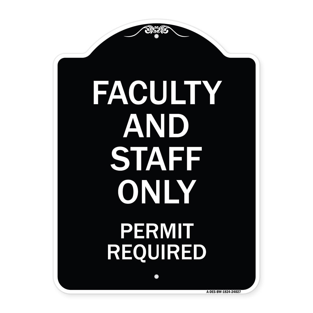 SignMission Designer Series Sign - Faculty and Staff Parking Only ...