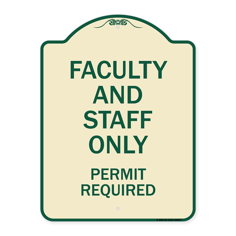 SignMission Designer Series Sign - Faculty and Staff Parking Only ...