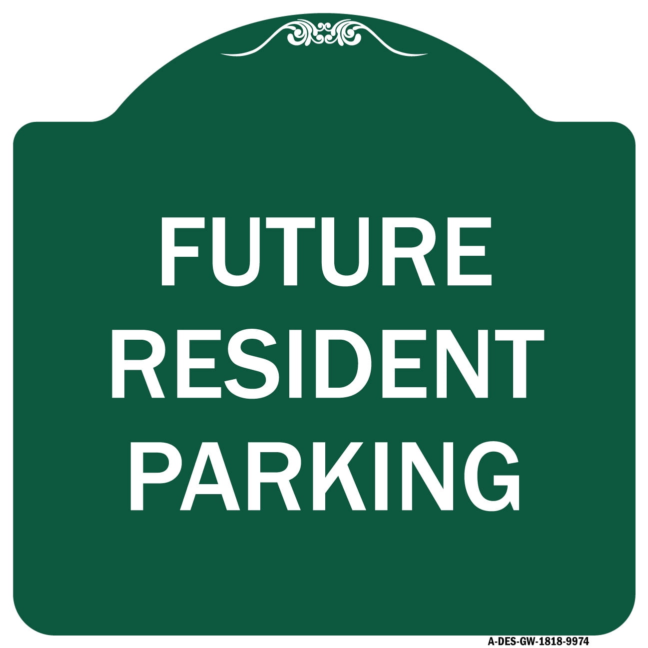 SignMission Designer Series Sign - Future Resident Parking | Green ...
