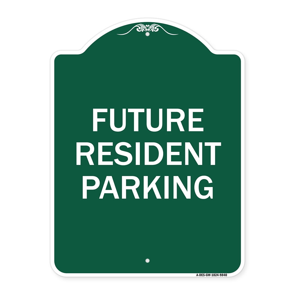 SignMission Designer Series Sign - Future Resident Parking | Green ...