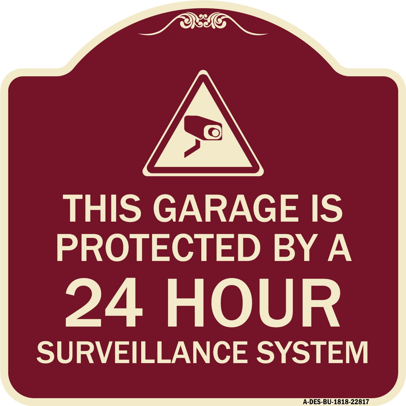 SignMission Designer Series Sign - This Garage Is Protected by A 24 ...