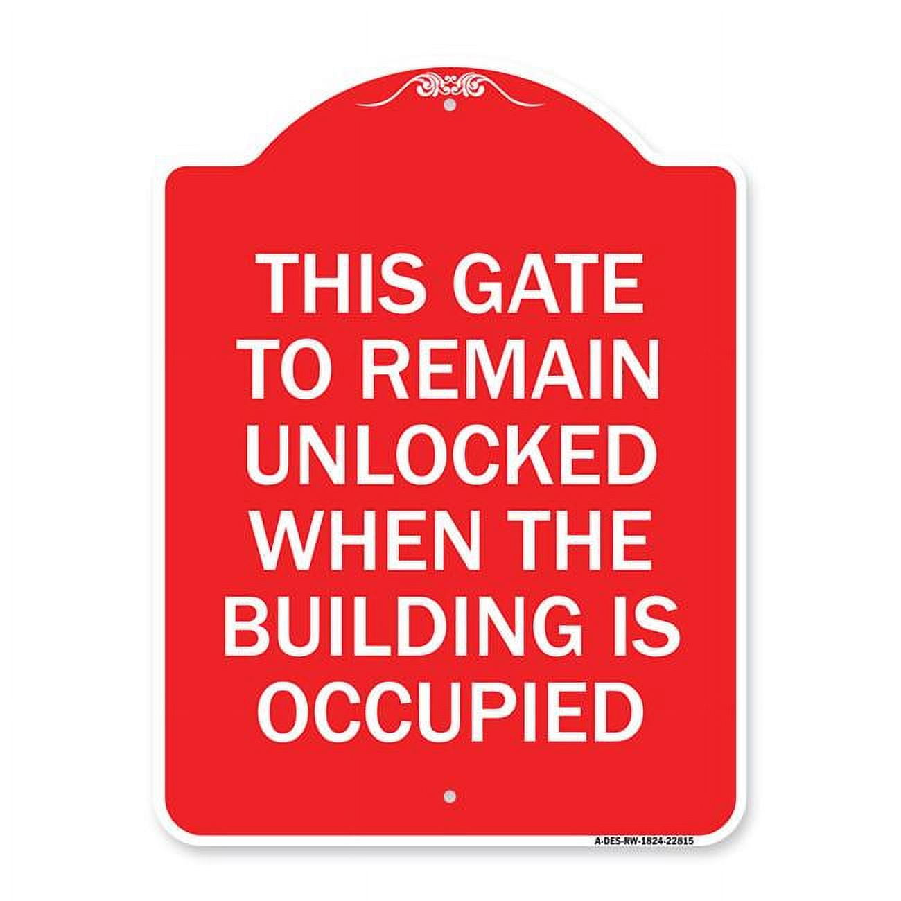SignMission Designer Series Sign - This Gate to Remain Unlocked When ...