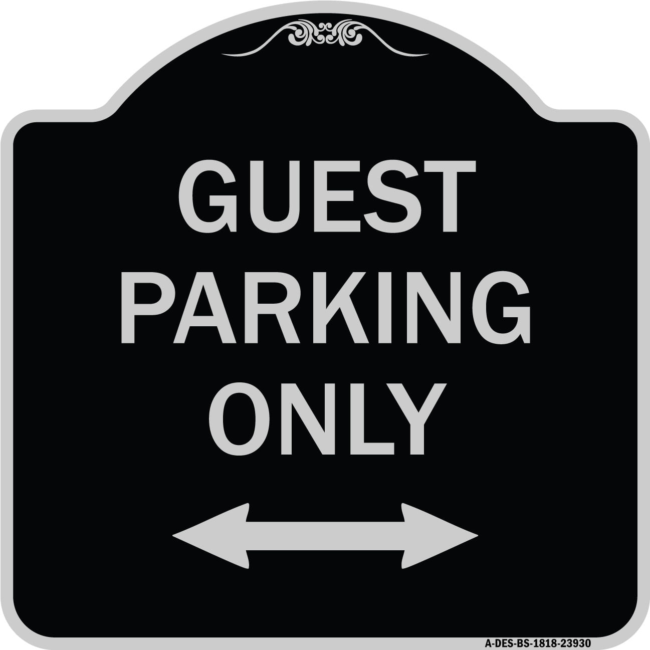 SignMission Designer Series Sign - Guest Parking Only (With ...